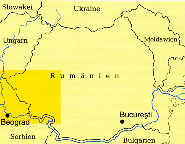 Modern Map of the Banat